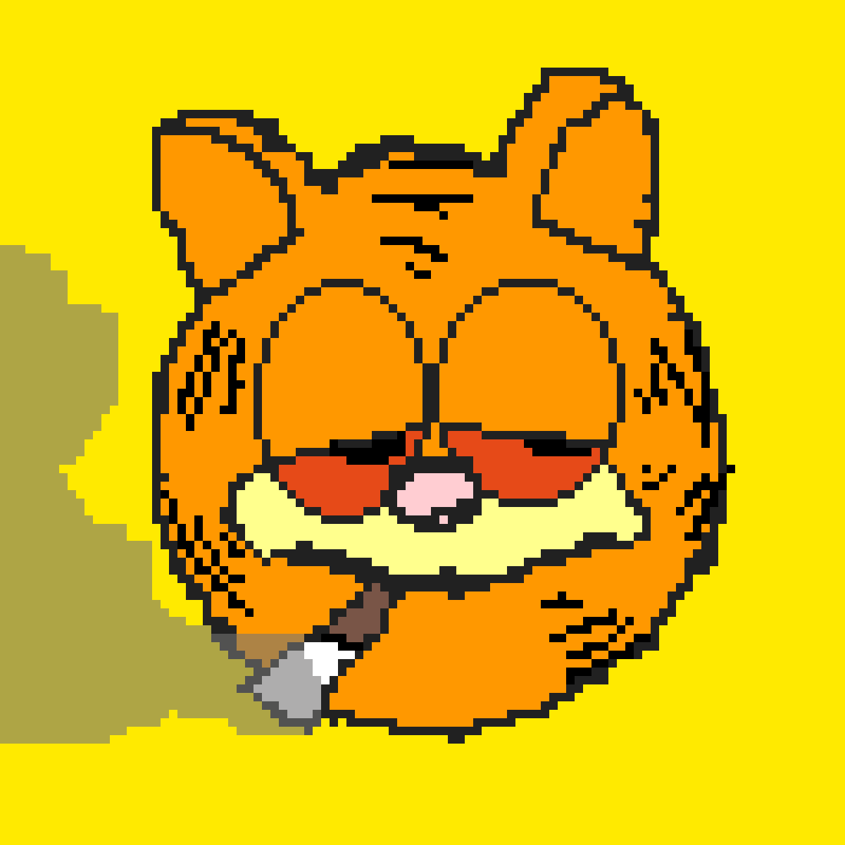 Pixilart - Garfield smoking the zaza by m4xl0vesmi1fs