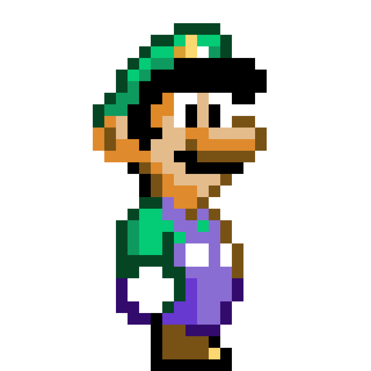 Pixilart - Luigi SMW Walk by Staticstellar