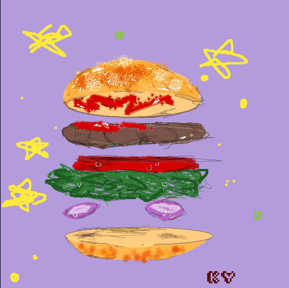 Pixilart - Floating Burger by Kyrie-of-Light