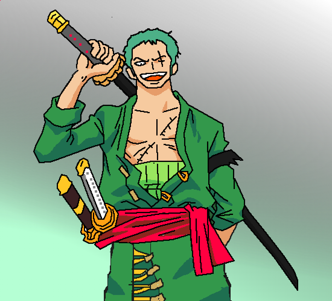 Pixilart - Zoro Base by Karina13XD