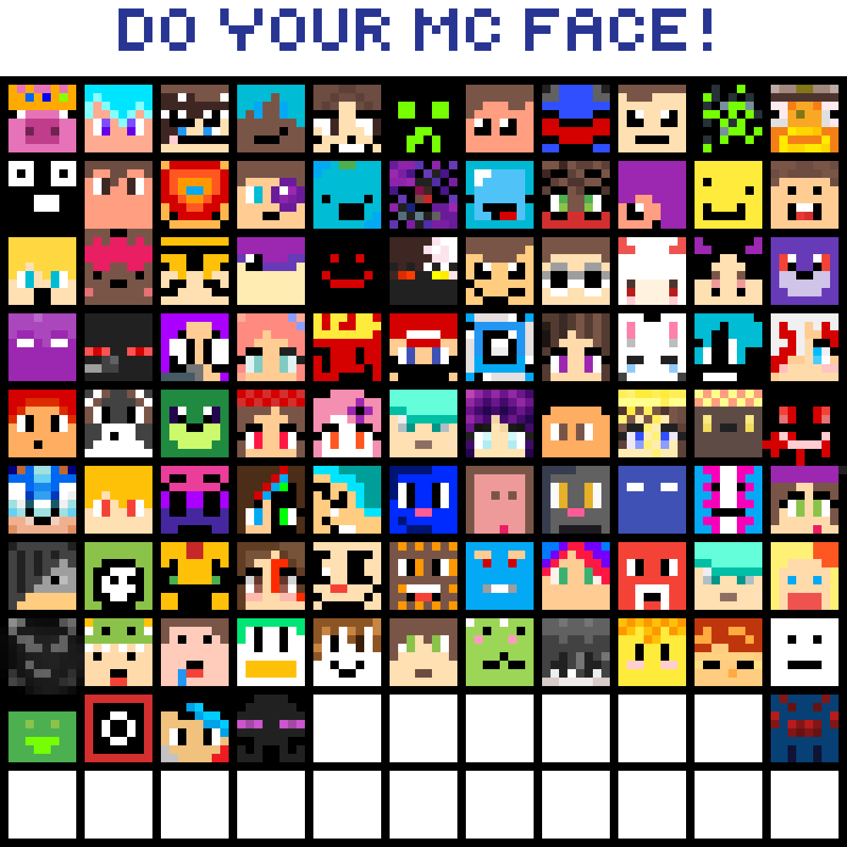 Pixilart - Make your MC face by TheDesertFox