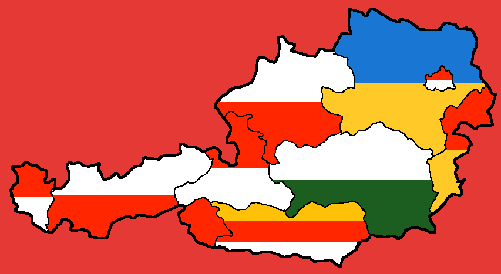 Pixilart - Flag map of Austria and its Provinces by Pyrobyte