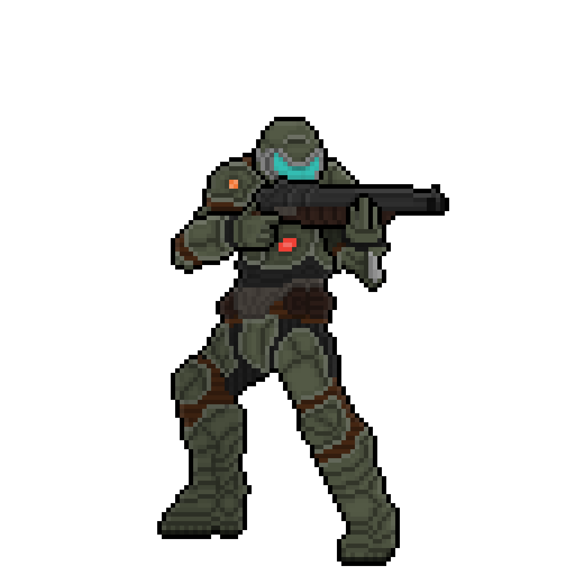Pixilart - Doom Slayer by Kidkinobi