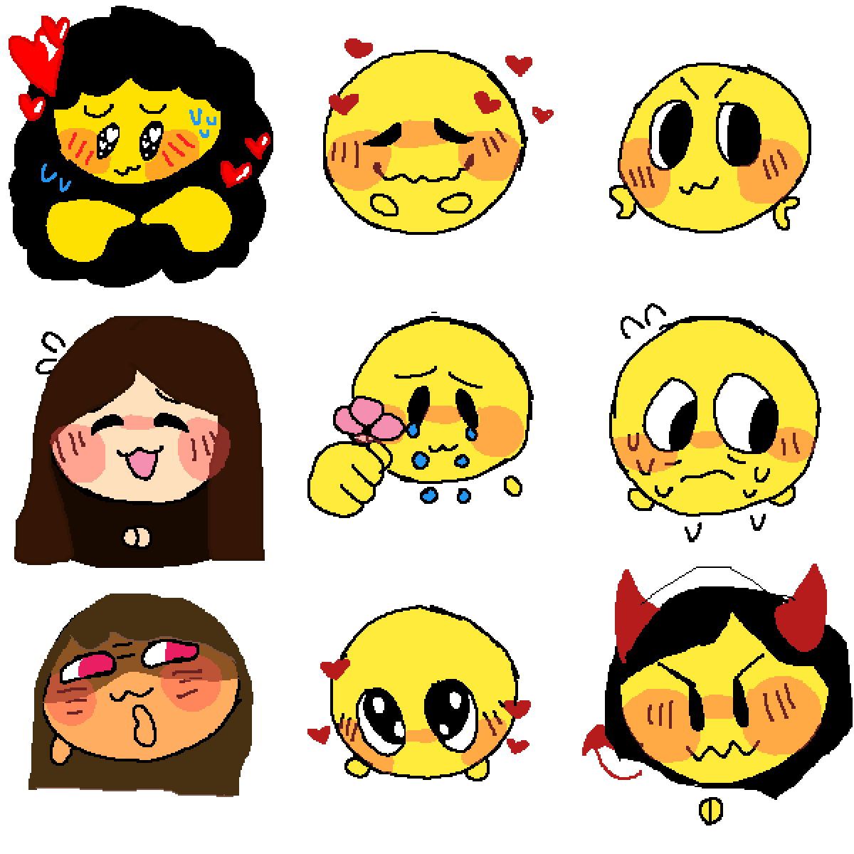 Pixilart - Cute Cursed Emoji 2 by Noora-O-B
