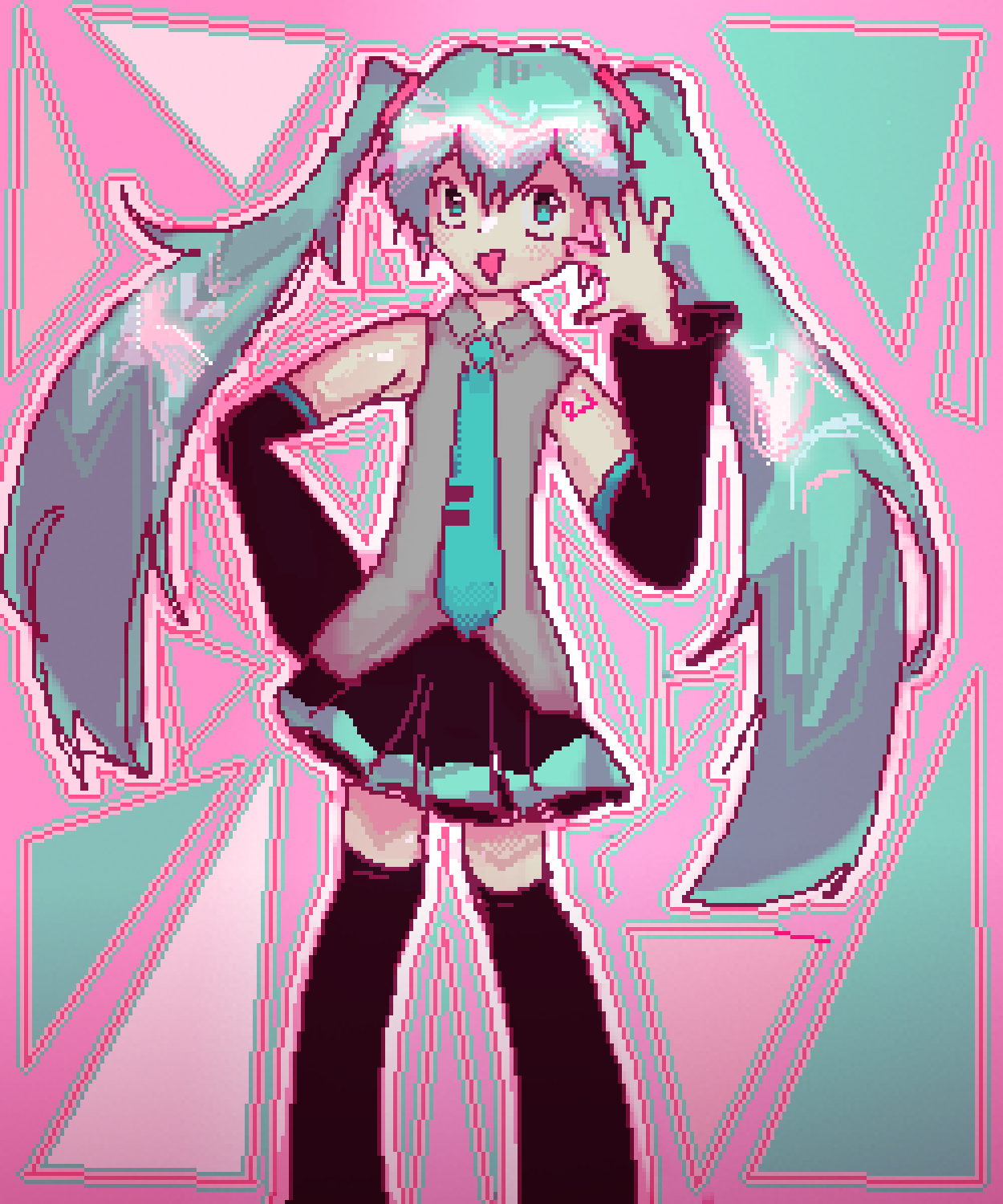 Pixilart - HATSUNE MIKU!! by AkoolKlown