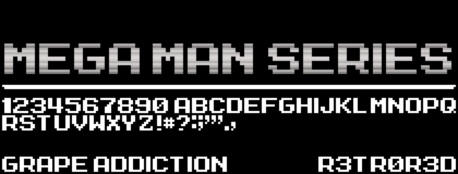 Pixilart - Mega Man NES series font by RetroRed88