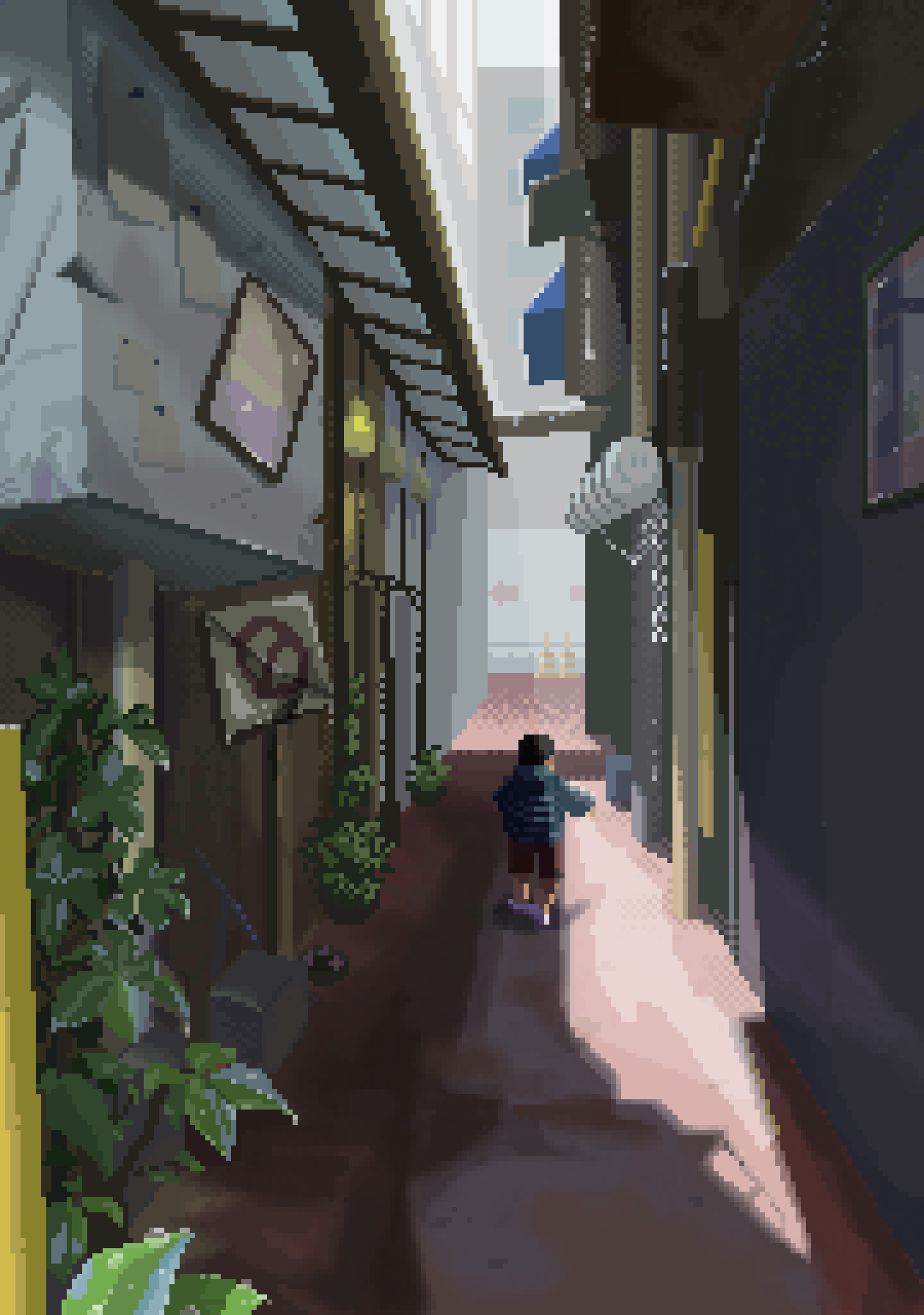 Pixilart - Alleyway in Japan by Majic8