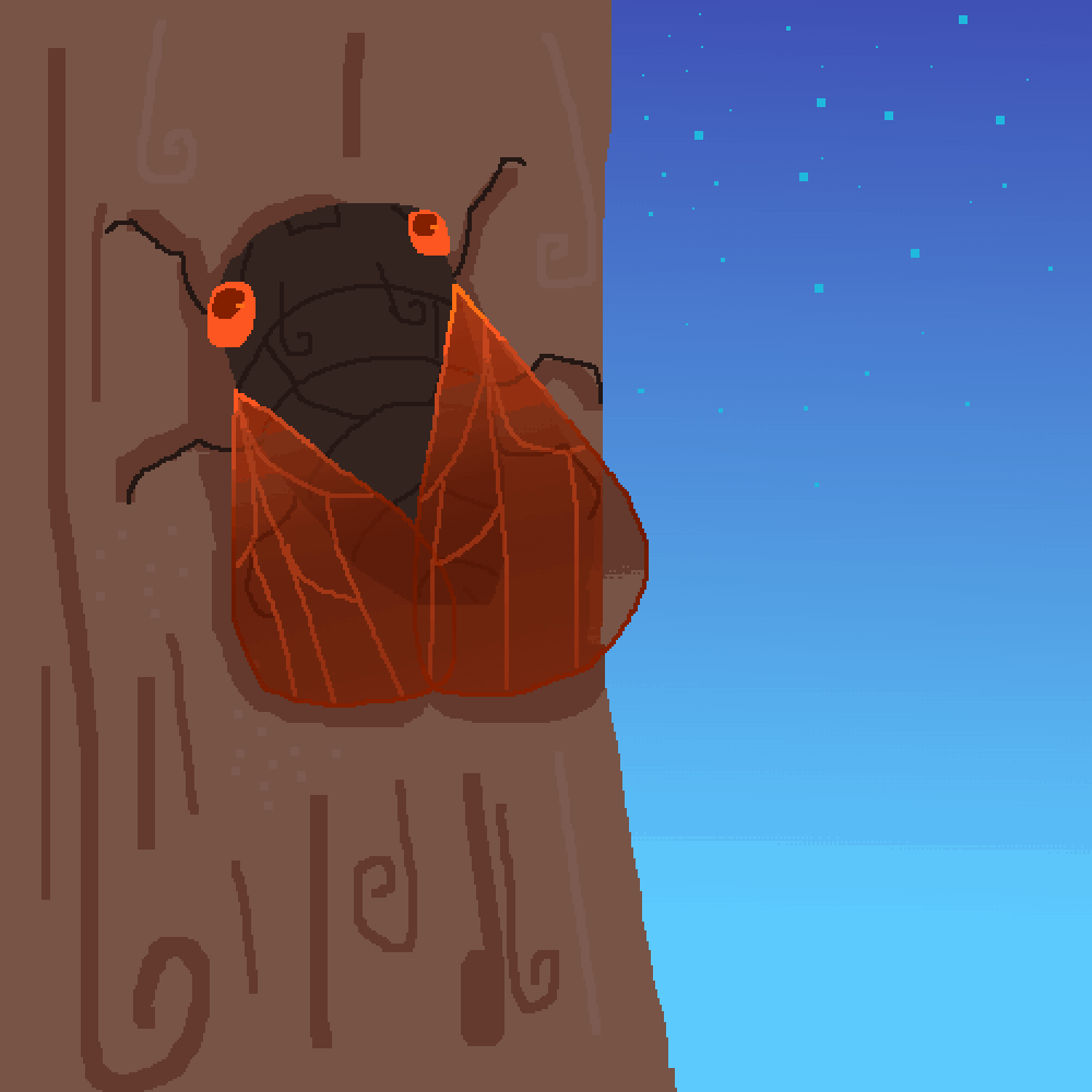 Pixilart - periodic cicada by gummywormhydra