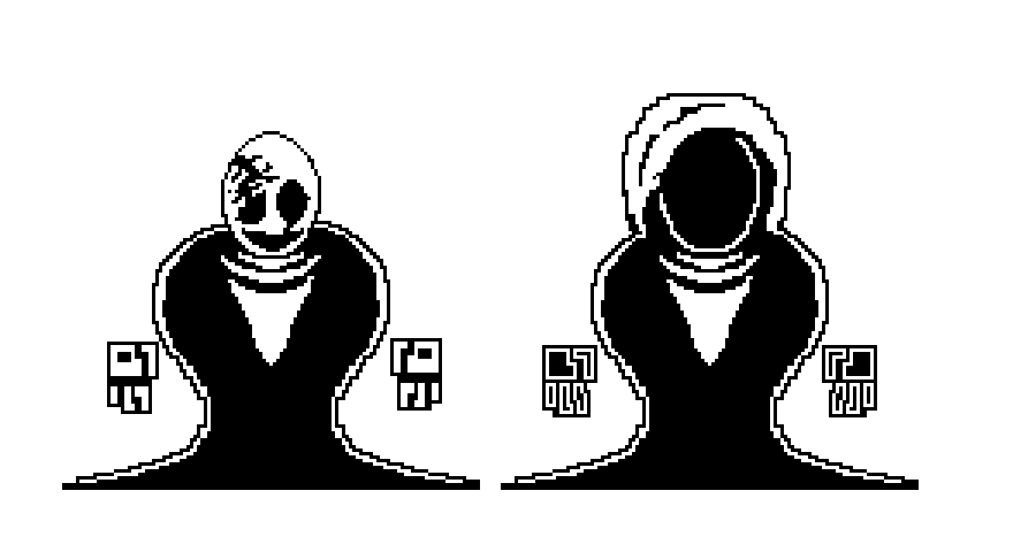 Pixilart - gaster and swap river person sprites by pop1012