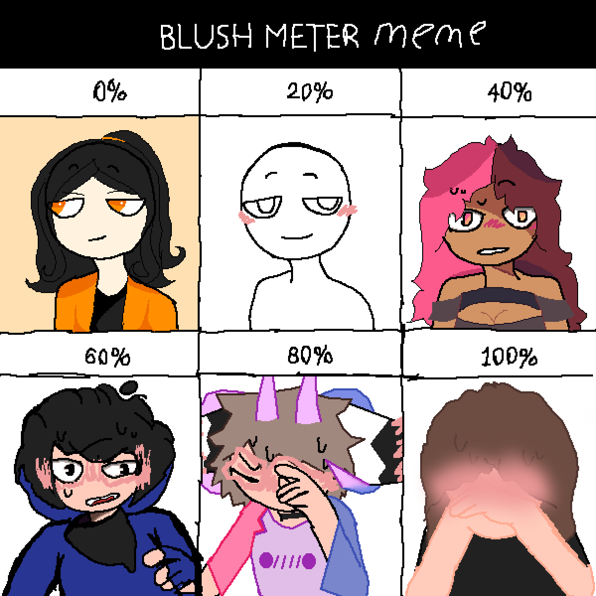 Pixilart - Blush meter meme(I tried ;) ) by Minatsuki
