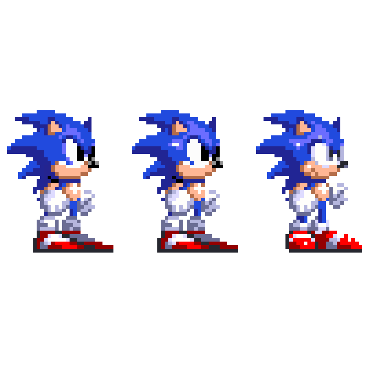 Pixilart - sonic 1, 2, and 3 (custom sonic 1 and 2) by Gavin2040