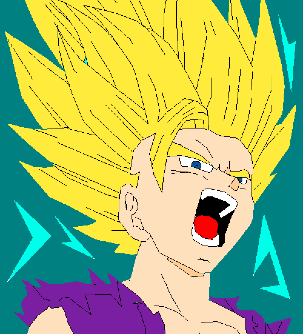 Pixilart - super saiyan 100000 gohan by 182