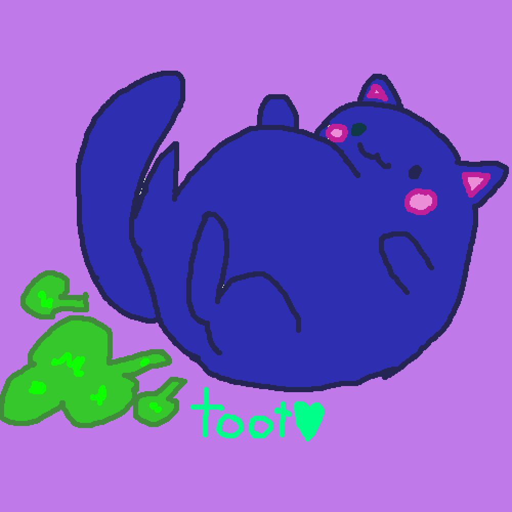Pixilart - Cute cat farting by PeachKittyCat