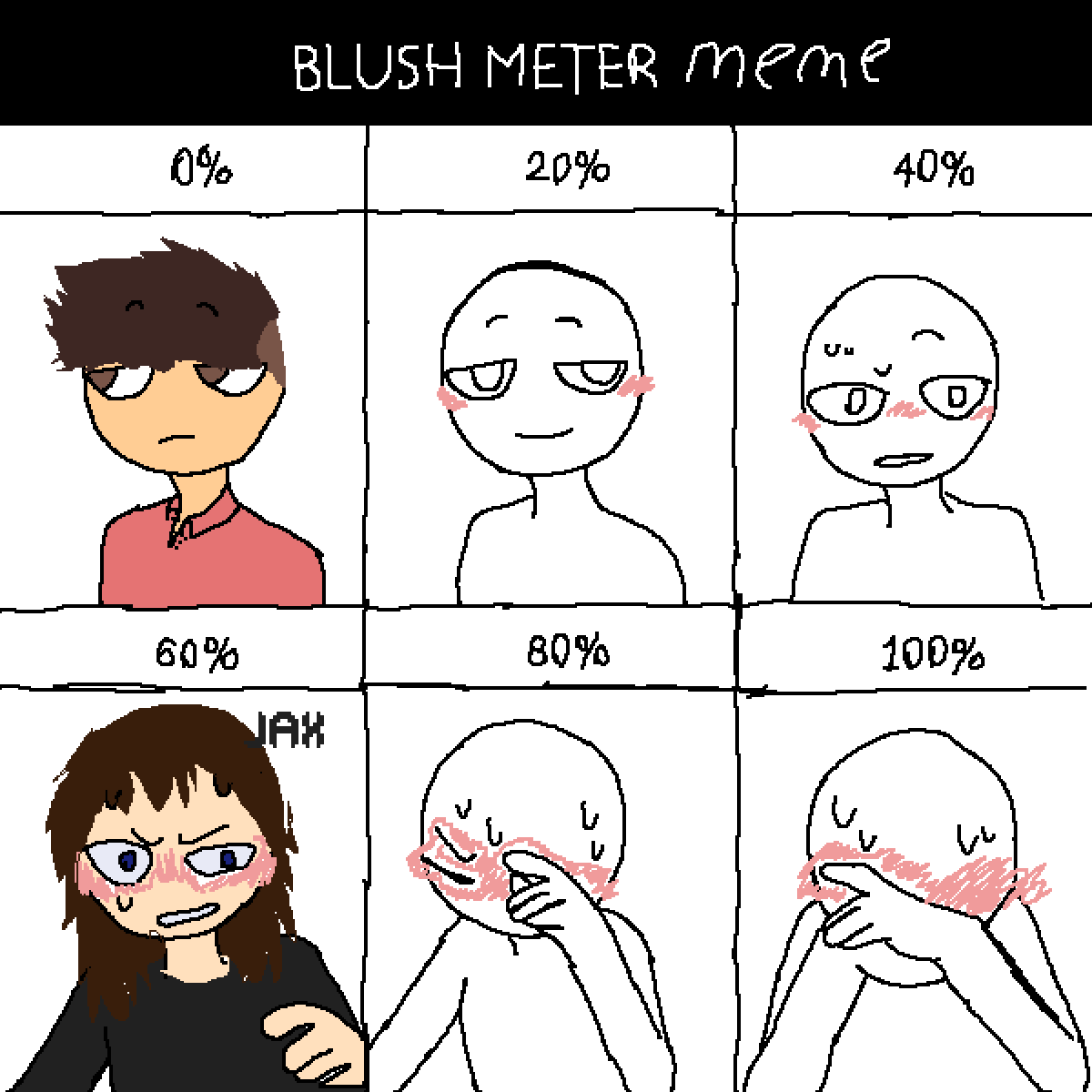 Pixilart - blush meter meme by J-A-X