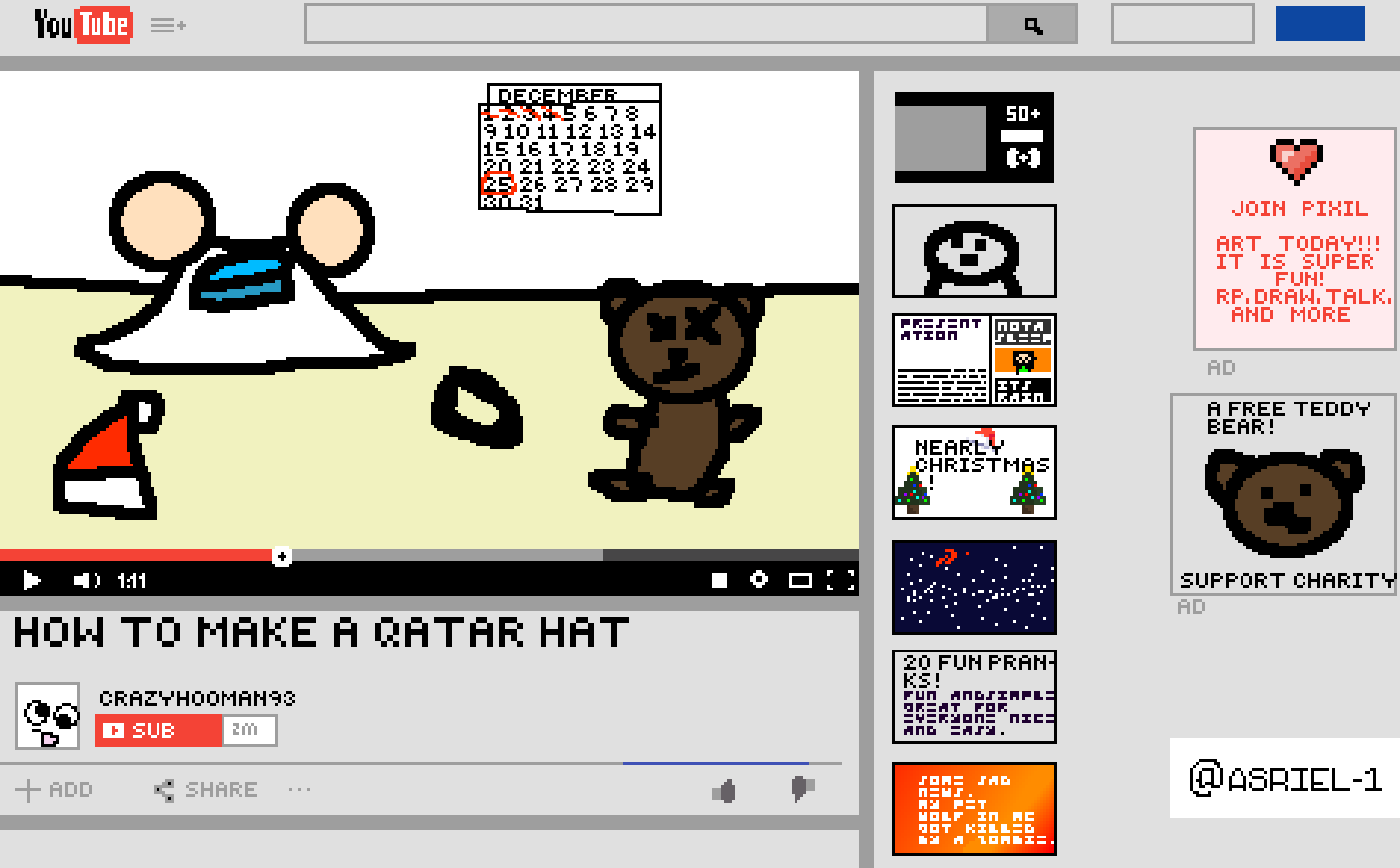 Pixilart - YouTube Template by sassy-enderlotl