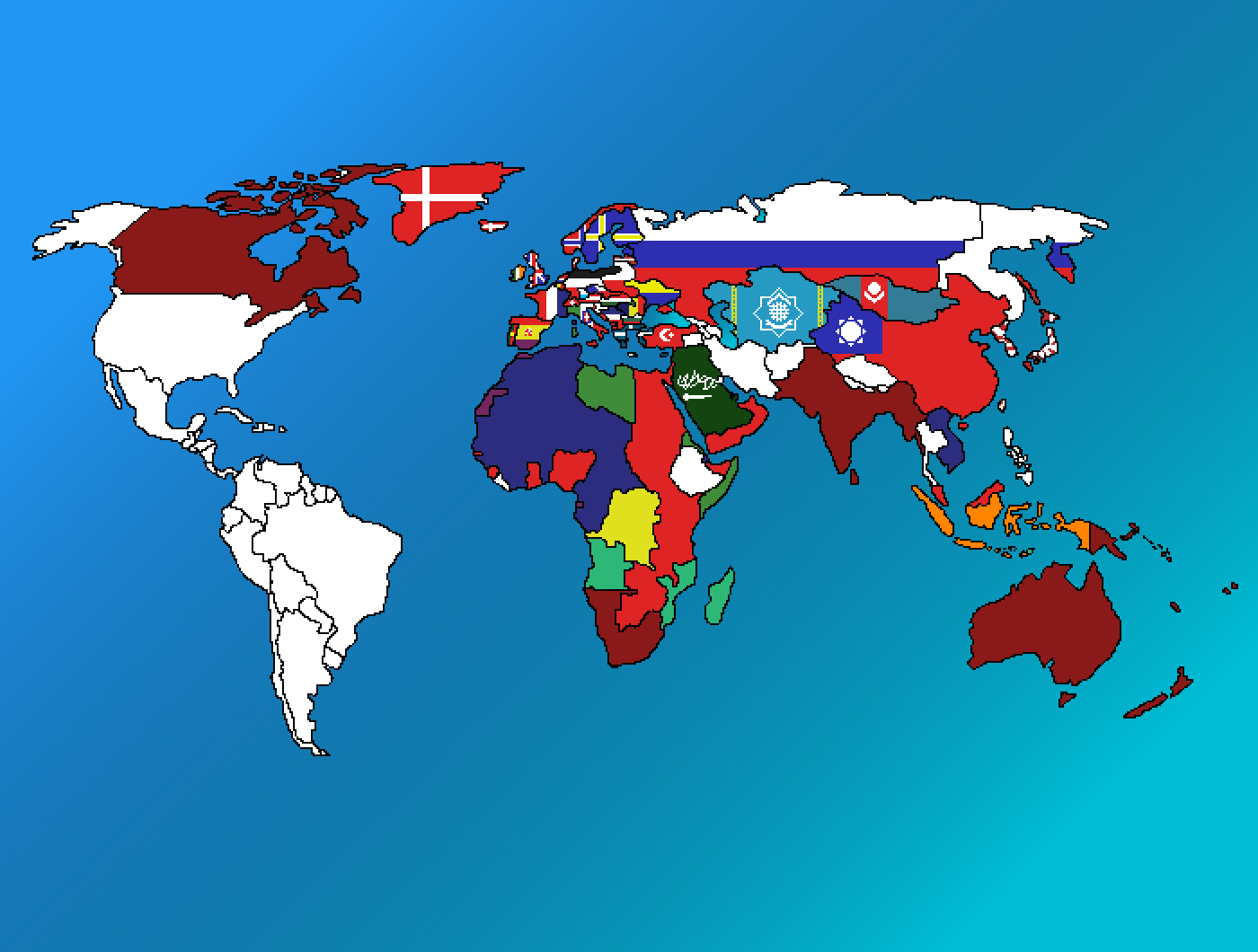 Pixilart - World map [EDITABLE] by GeneralHKCT