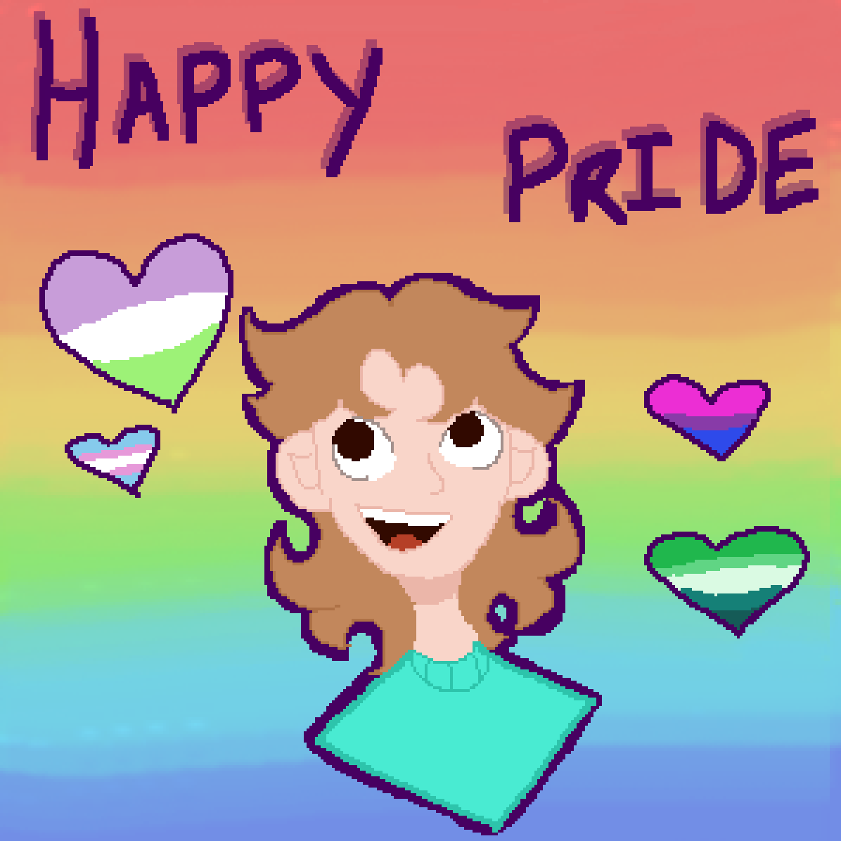 Pixilart - happy pride everyone!! by GlitchedOutDusk