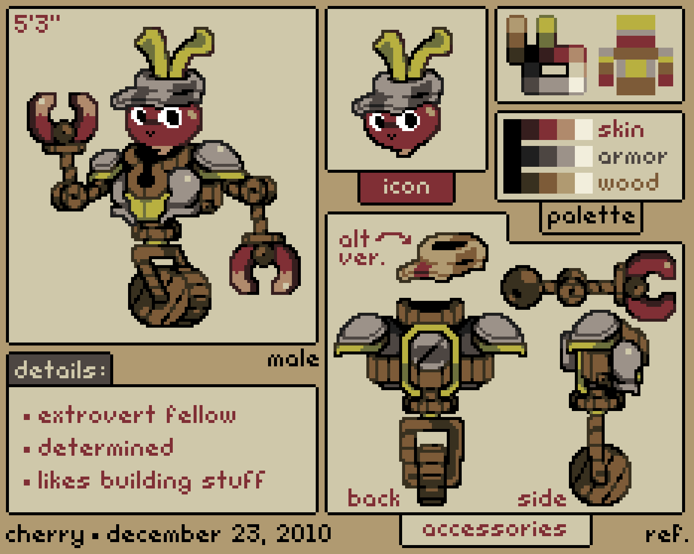 Pixilart - Cherry Ref Sheet by ZanyOstrich