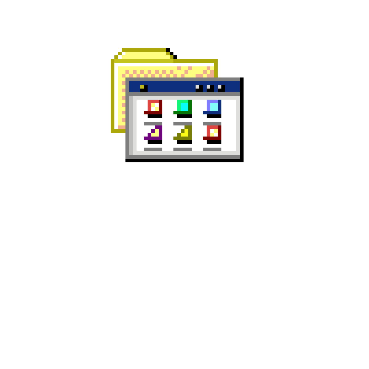 Pixilart - retro icon pack win98 by kafka01