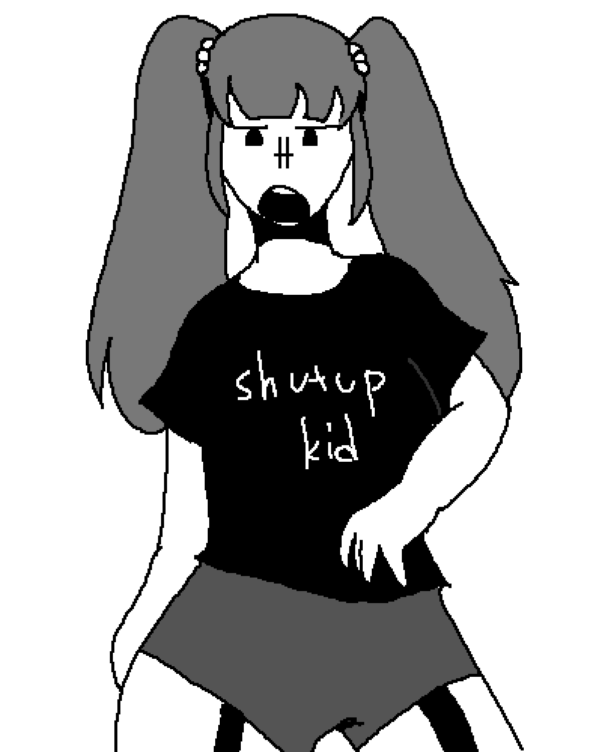 Pixilart - shut up kid by mevmil7