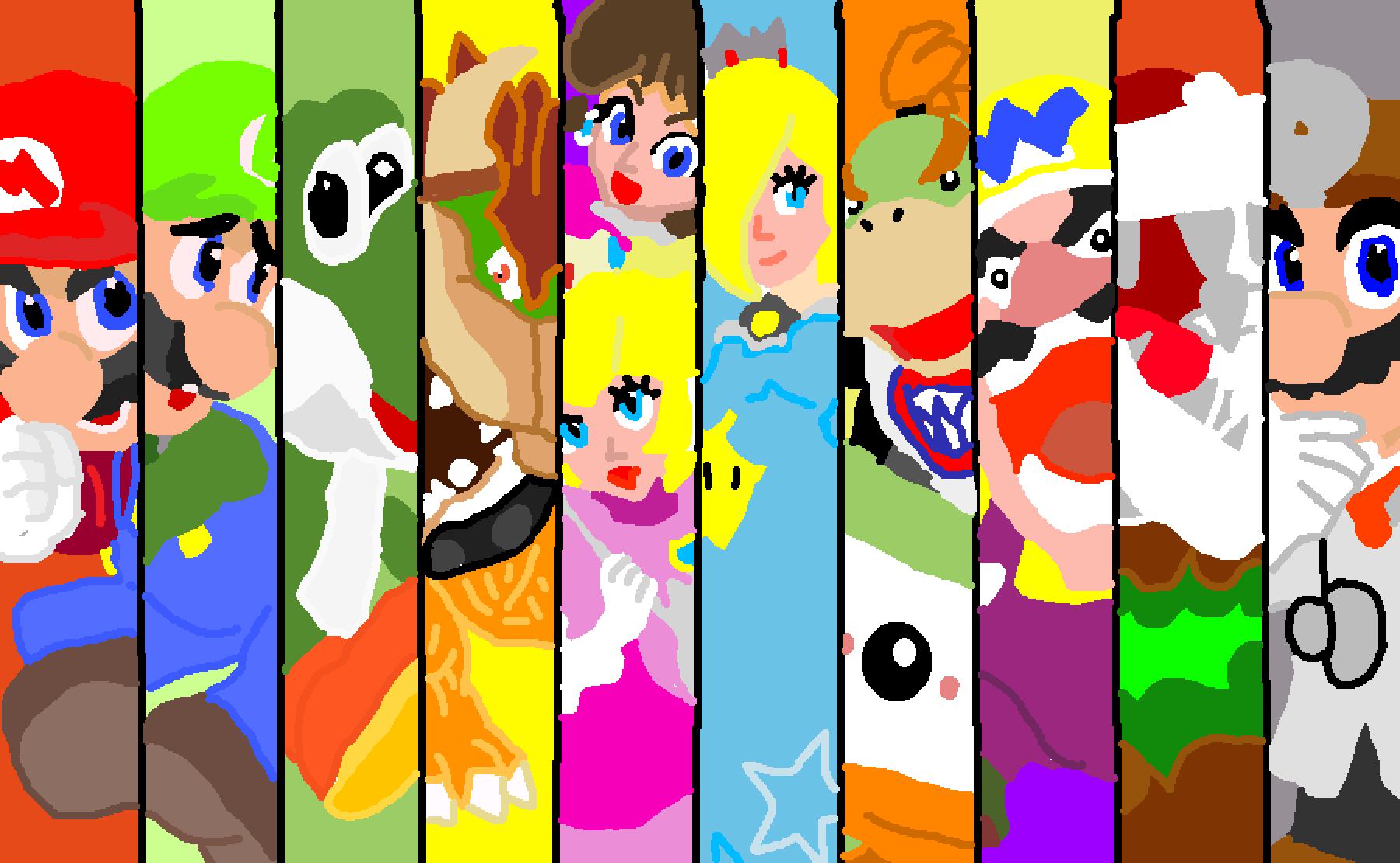 Pixilart - Super Mario Characters (SSB) by SonicMania29