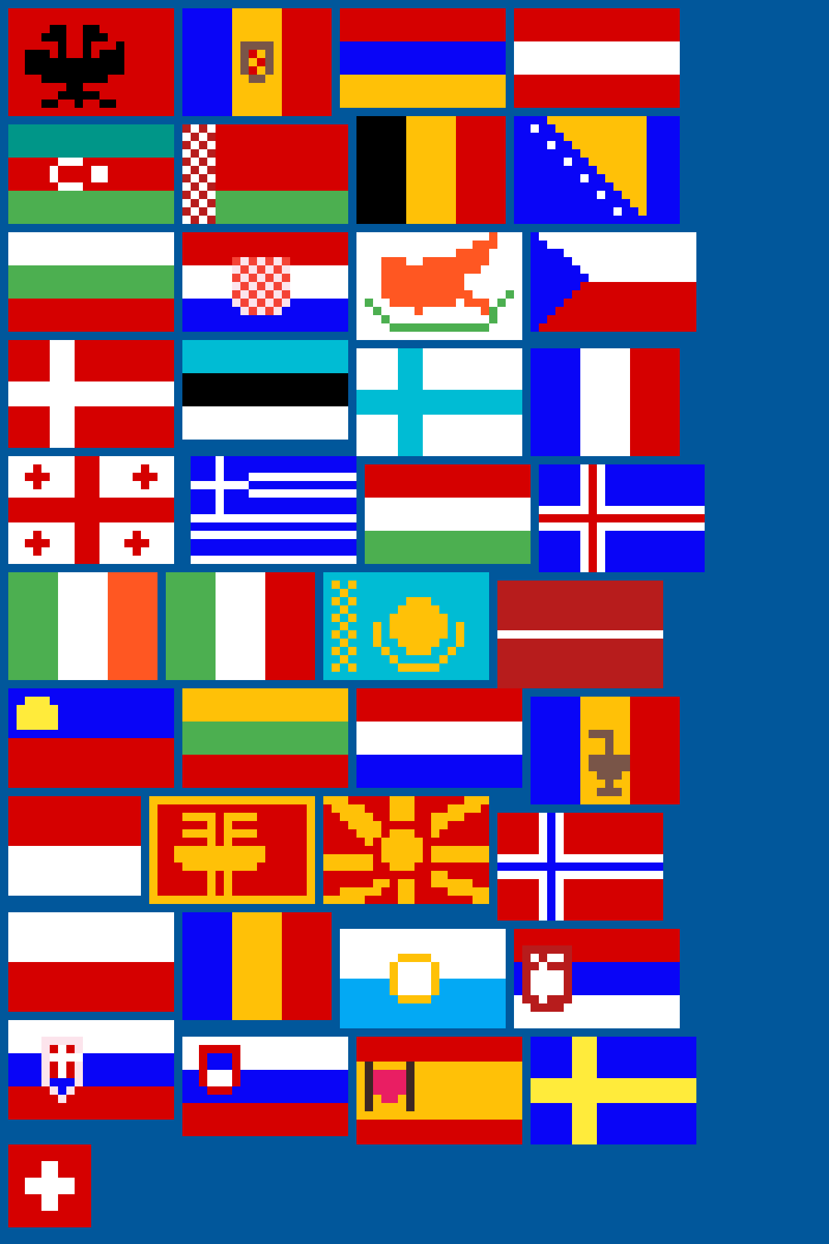 Europe Flags With Names 24 Pre Cut Round European Flags Europe