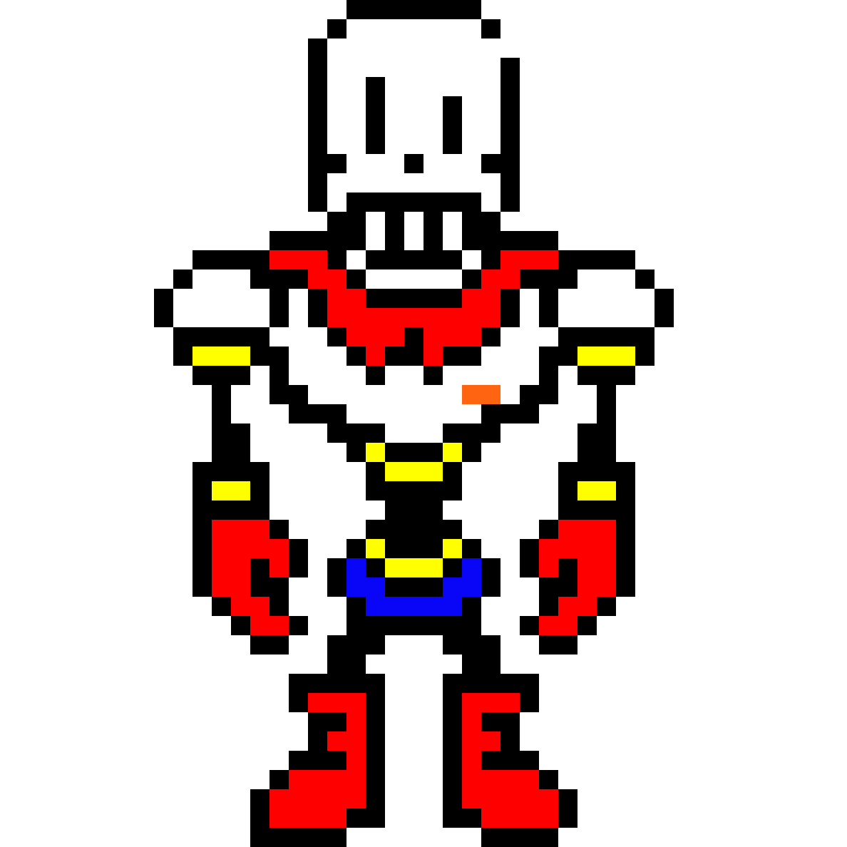 Pixilart - Undertale Papyrus Overworld by Matthew2013