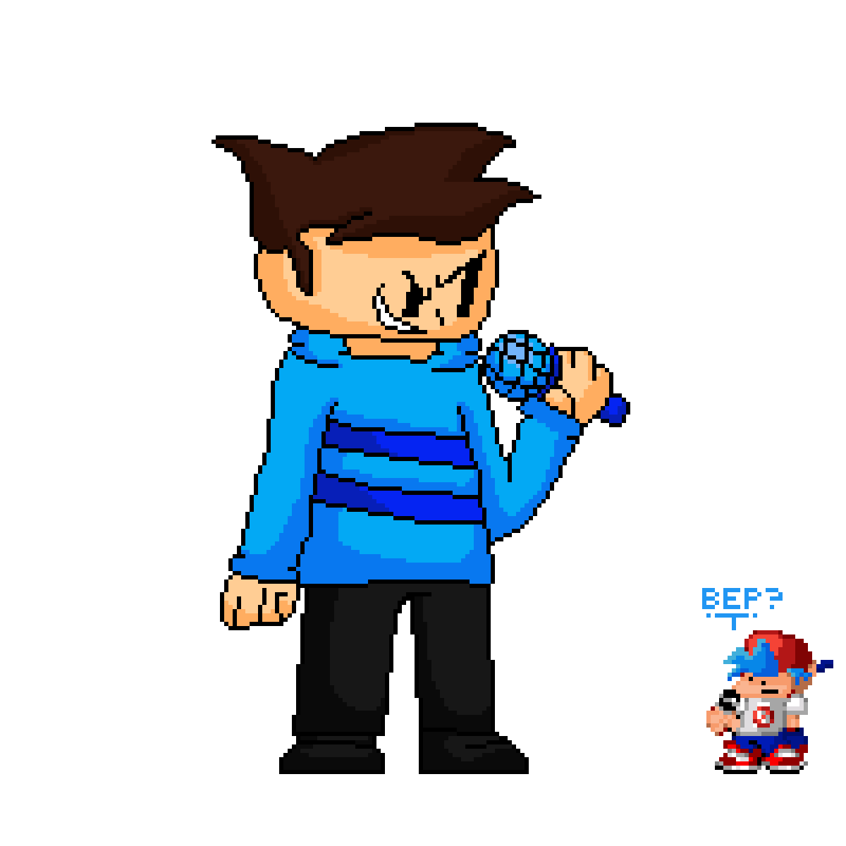 Pixilart - fnf blu by BlueboxDude
