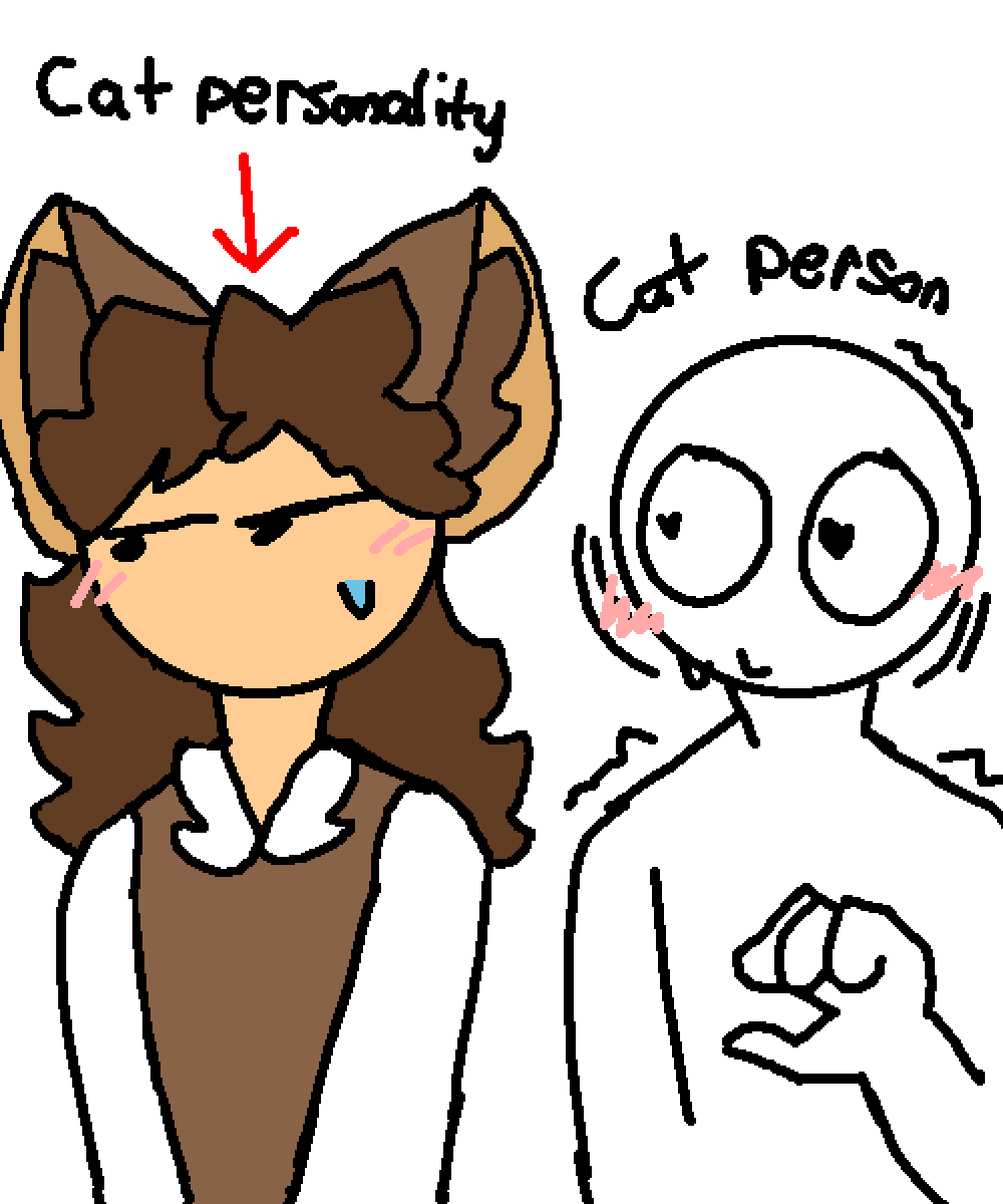 Pixilart - Cat personality + Cat person by coffeemother