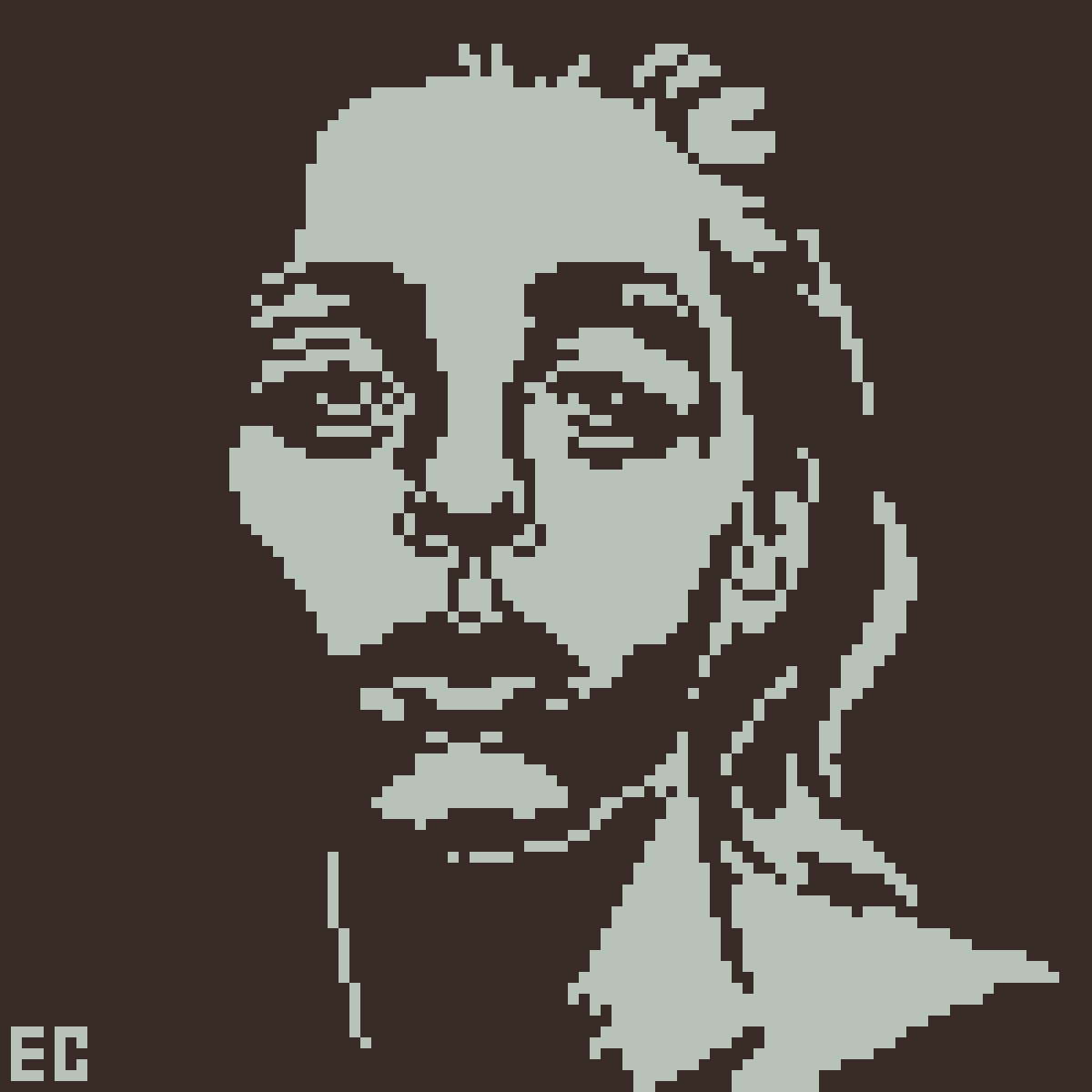 Pixilart - 1-bit portrait by ECha