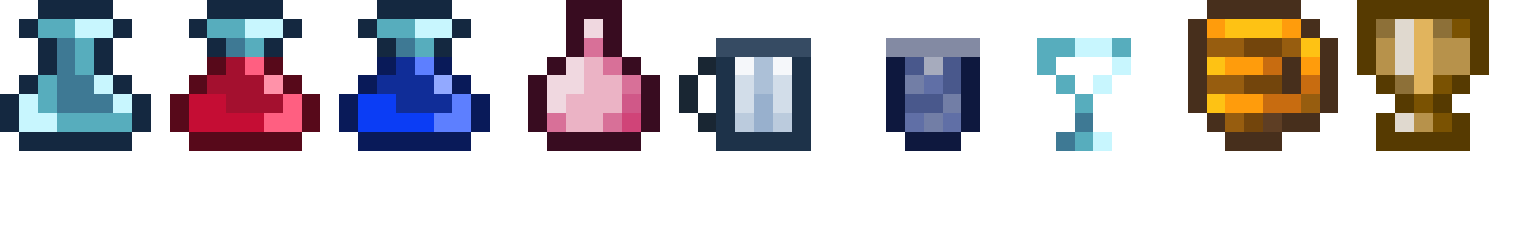 Pixilart - Terraria Tile ID #13 | Placed Bottles by tSpritesheeter