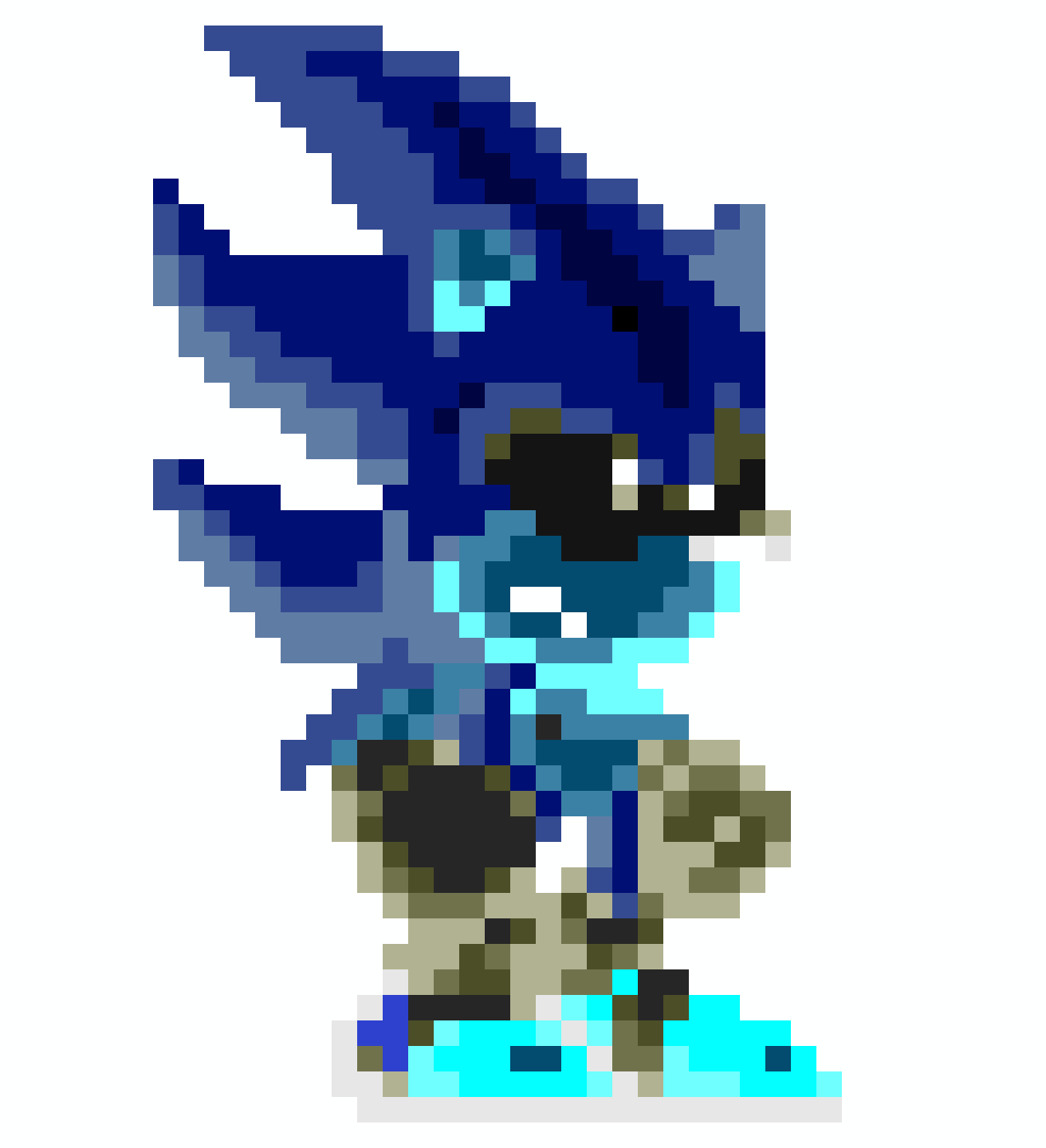 Pixilart - inverted sonic by imJUSTaKIDD