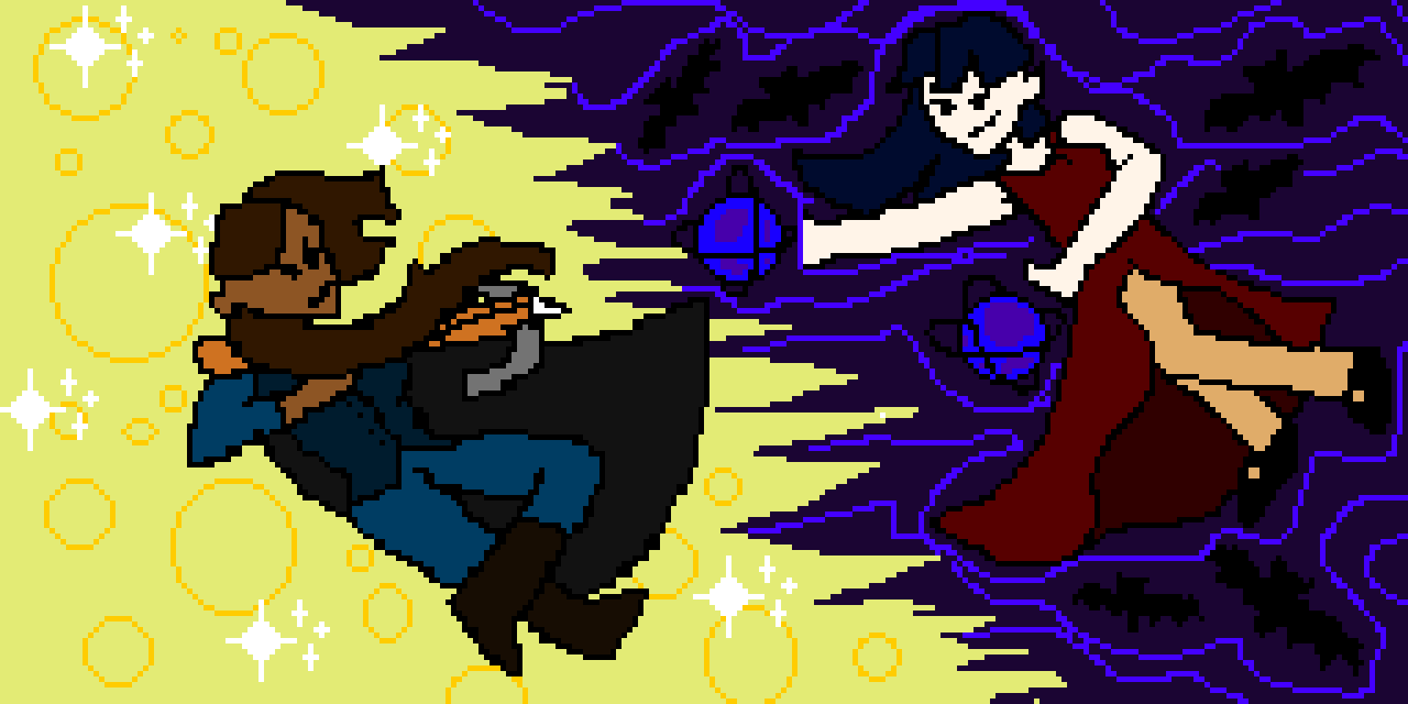 Pixilart - Vampire Vs. Vampire Hunter by DearCyborg73