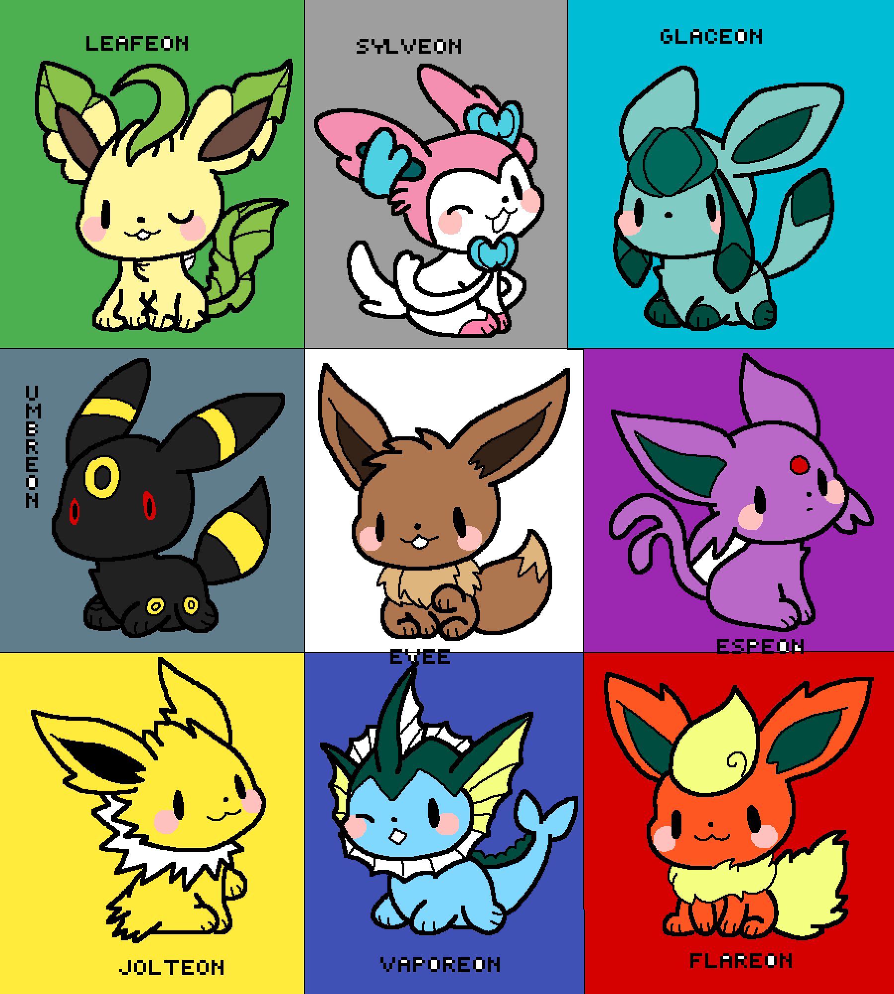 Pixilart - Eevee Evolutions Base by Jacob-Im-him