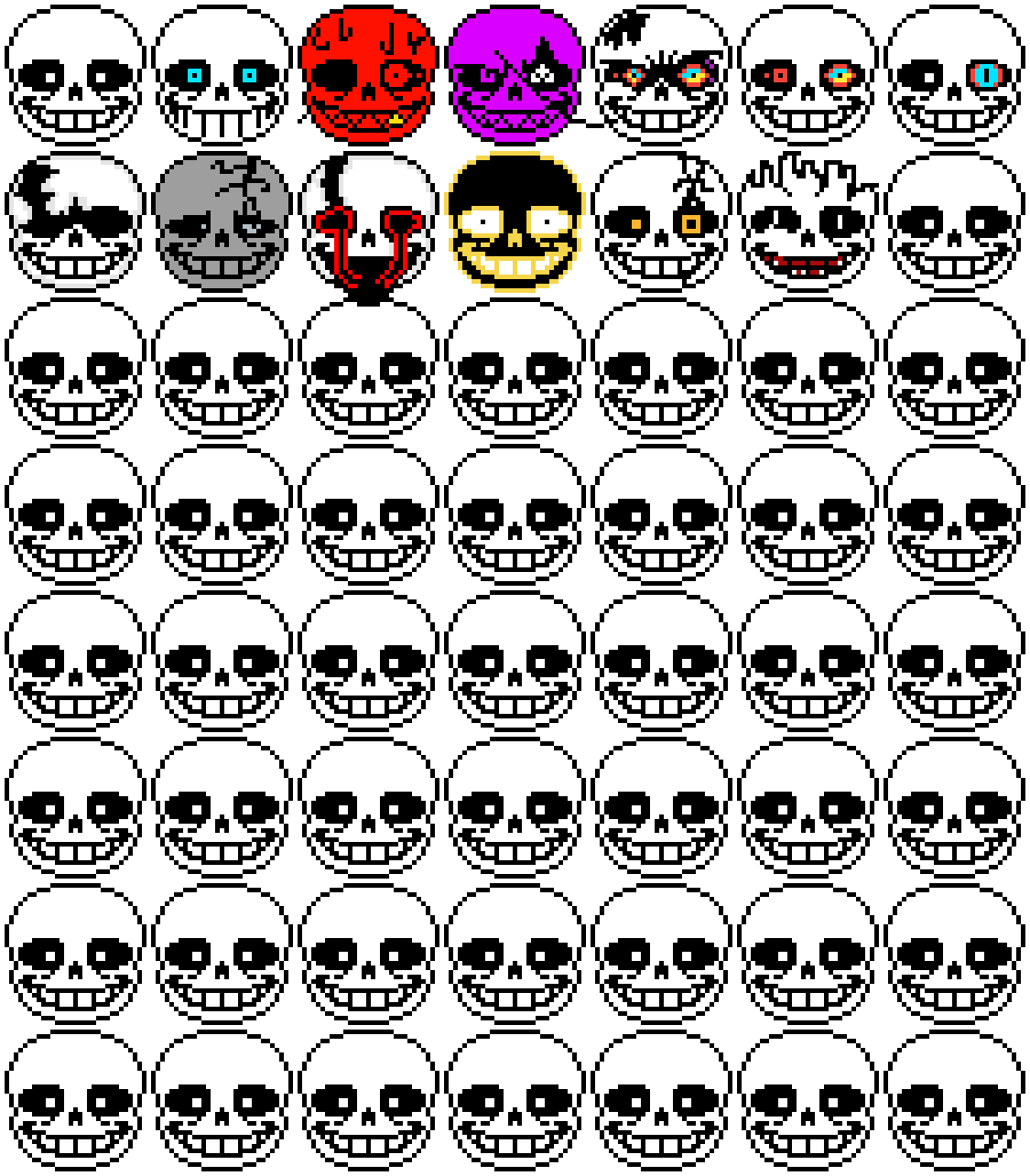 Pixilart - Make your own sans heads ! by LeEnigmeticguy6