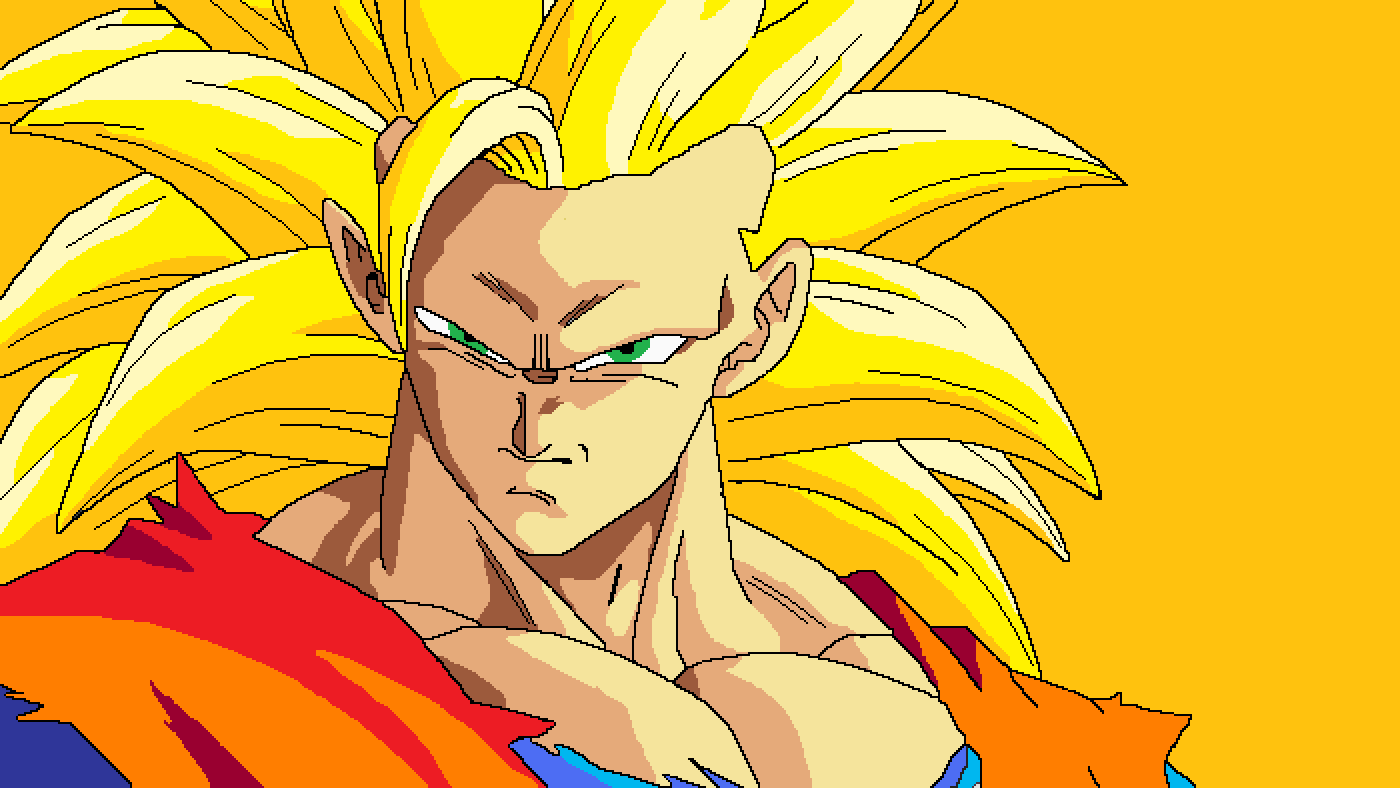 Pixilart - Goku SSJ3 by gxbe