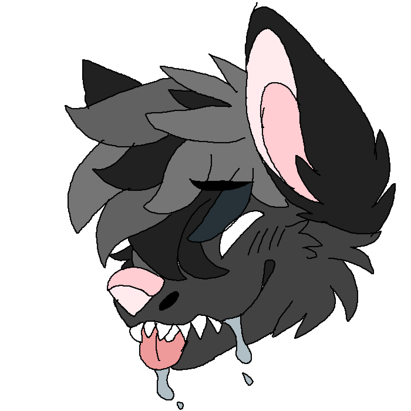 Pixilart - furry dog wolf head base by Am-yours