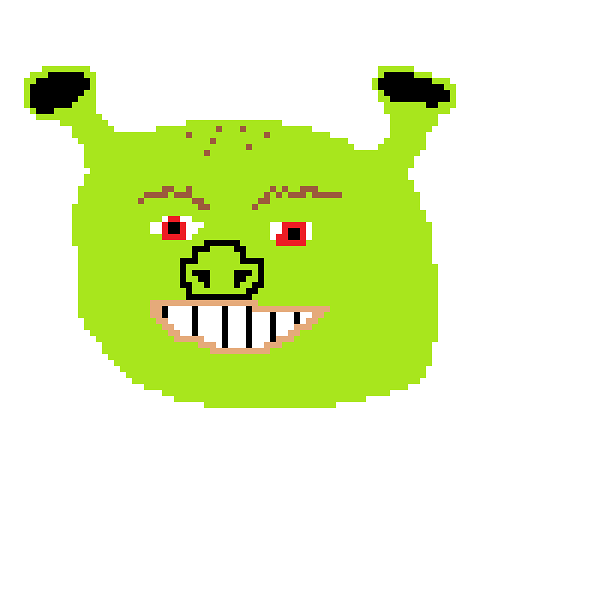 Pixilart - Cursed Shrek by Glitched66