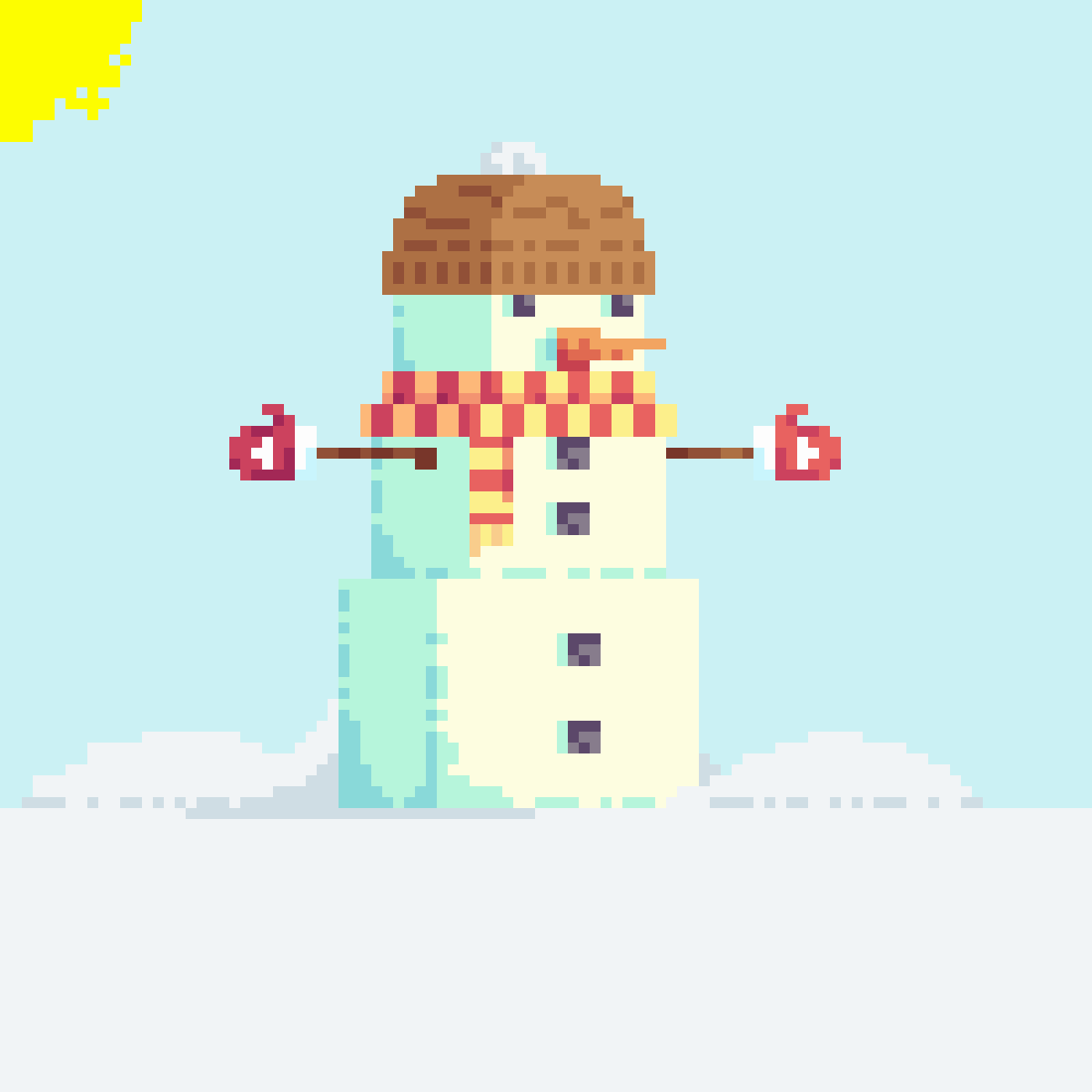 Pixilart - Snow-Man by Garragon