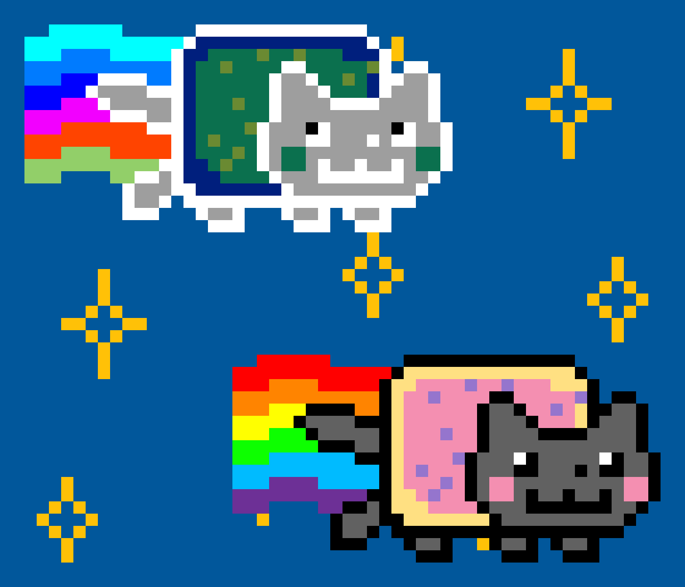 Pixilart - Nyan Nyan Cat by Jeklin
