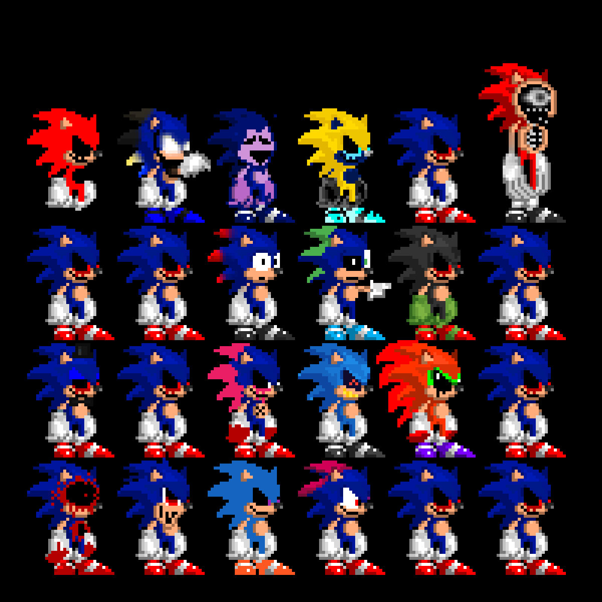 Sonic Exe Sprites Pack
