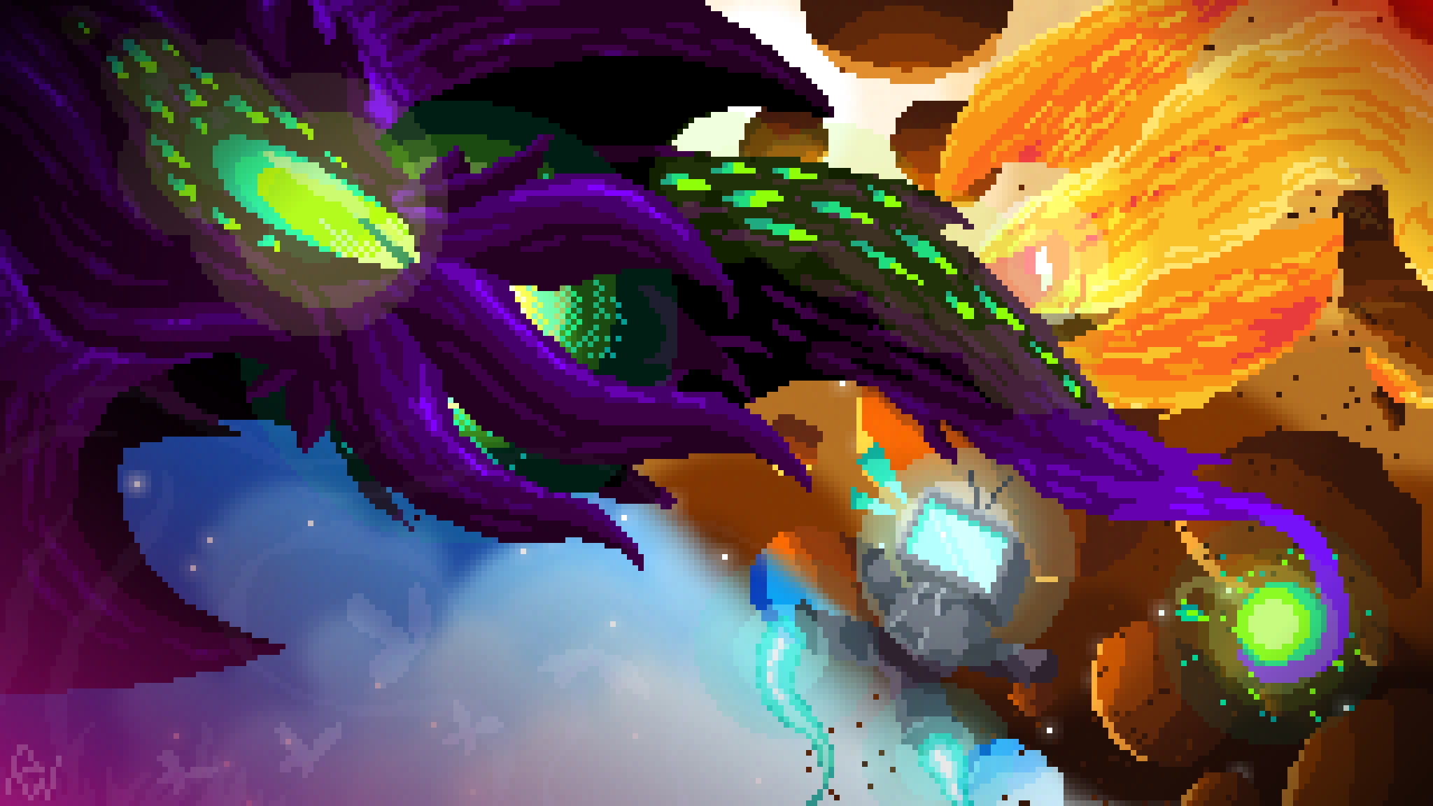 Pixilart - VOID VS LIGHT by Lamp-Moth