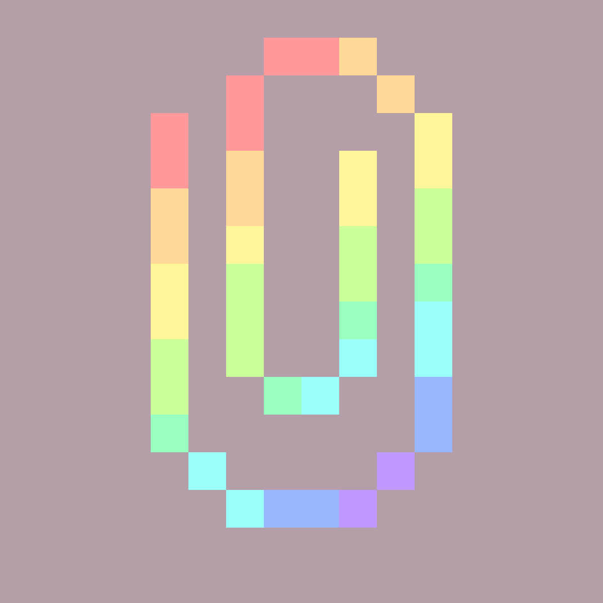 Pixilart - Rainbow paper clip by ListheLegendary