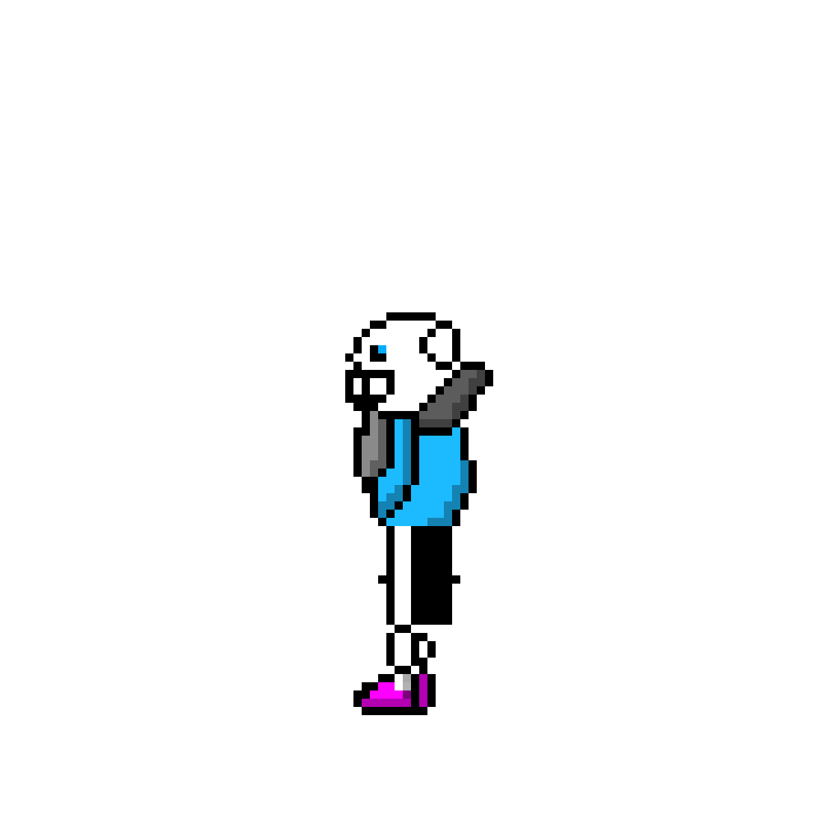 Pixilart - Sans side view (my version) by Sanes10
