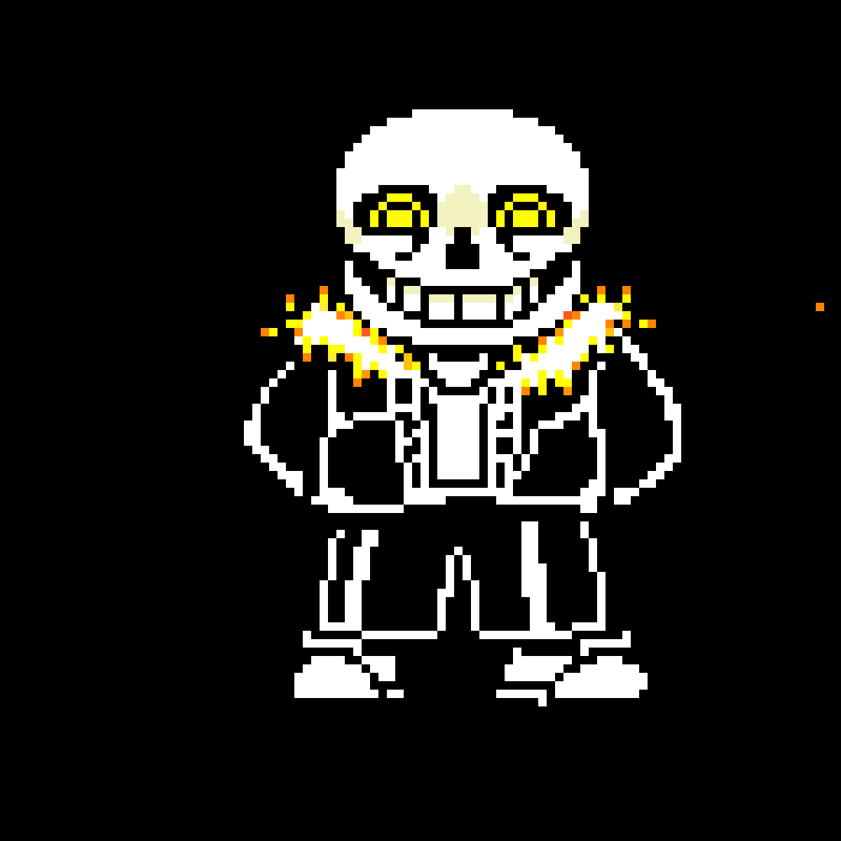 Pixilart - Sans Sprite Base undertale (GOLD!) by Matthew2013