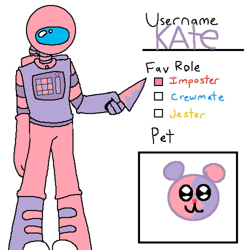 Pixilart - Among Us OC Base by ILOVEpinkalots