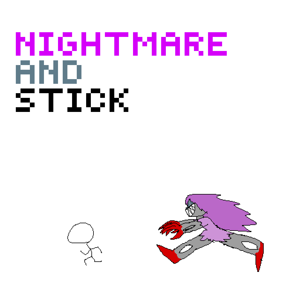 Pixilart - Nightmare and Stick (animation) by stickity-stick1