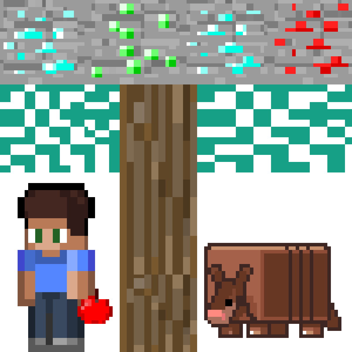 Pixilart - Minecraft scene with stickers by Heidisaurus