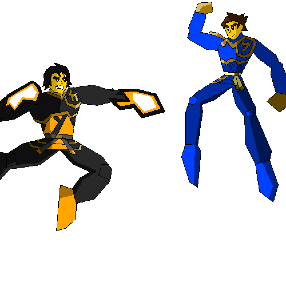 Pixilart - Mech Pilot Cole VS Jay (Unmasked) by hunters4658