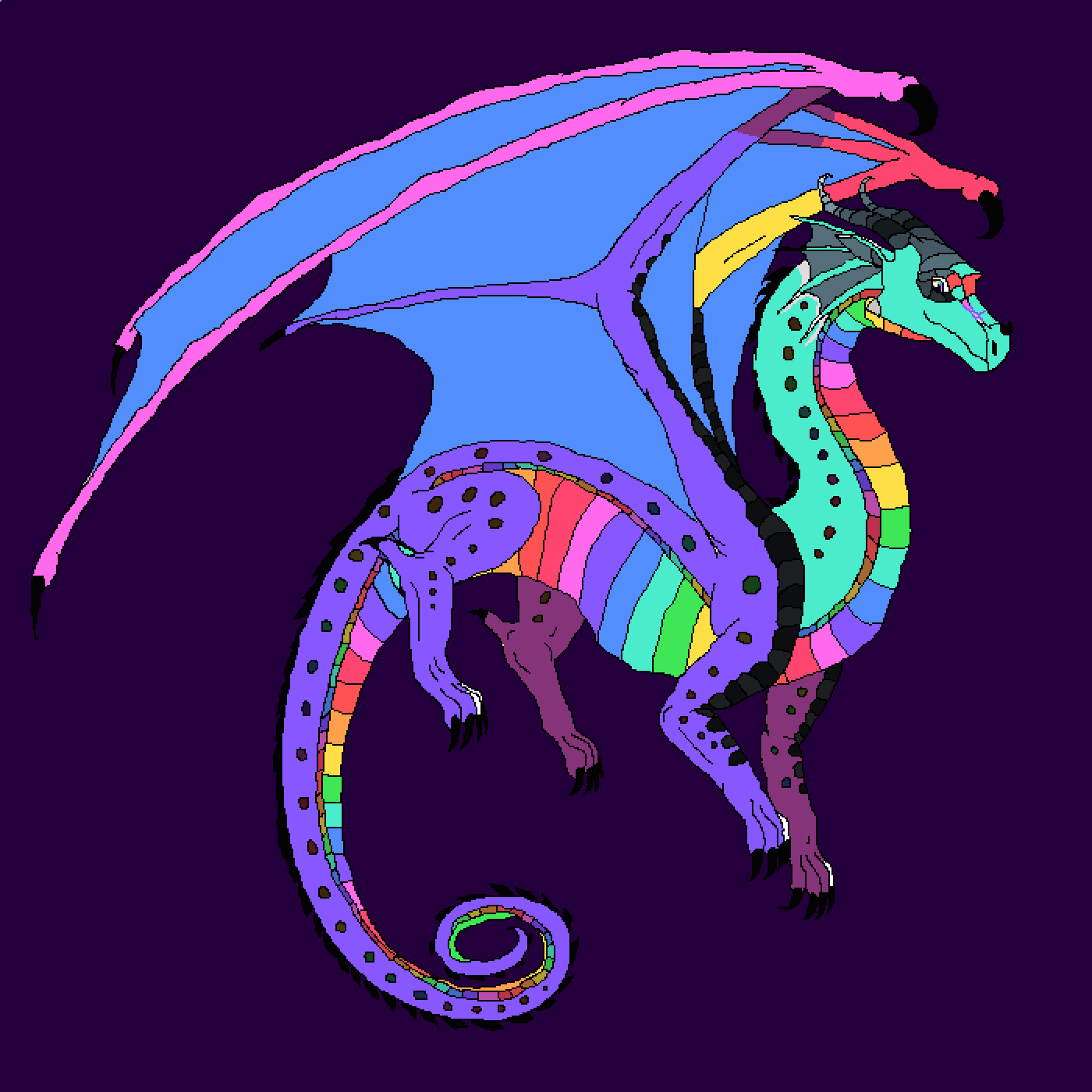 Pixilart - Rainwing base by catyy-meow-meow